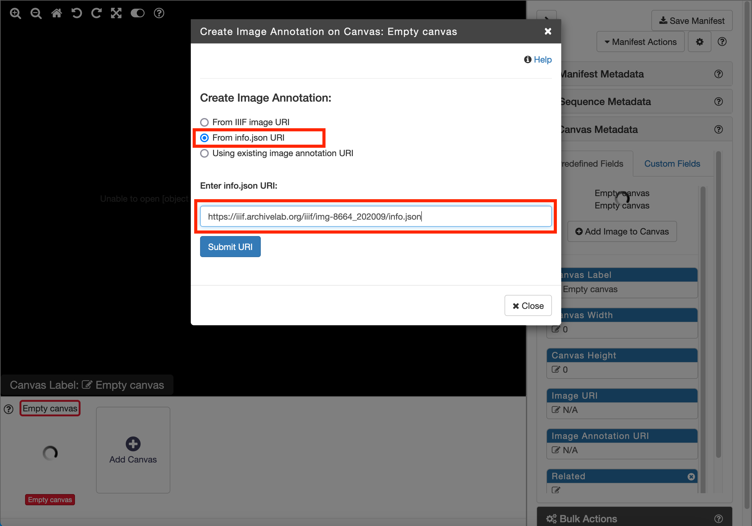 Create A Manifest IIIF Online Workshop